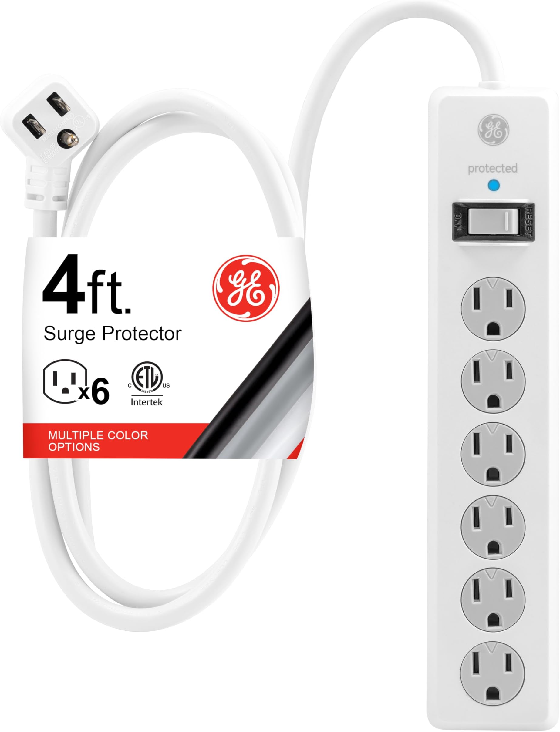 Amazon.com: PLUGTUL 2 Pack Surge Protector (980 Joules), Flat Plug ...