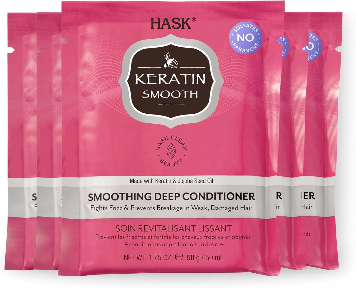 HASK Keratin Smoothing Deep Conditioner Treatments for all hair types ...