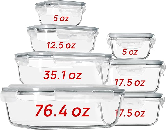 Amazon.com: Vtopmart 24 Pcs Food Storage Containers and 2.26L/76oz ...