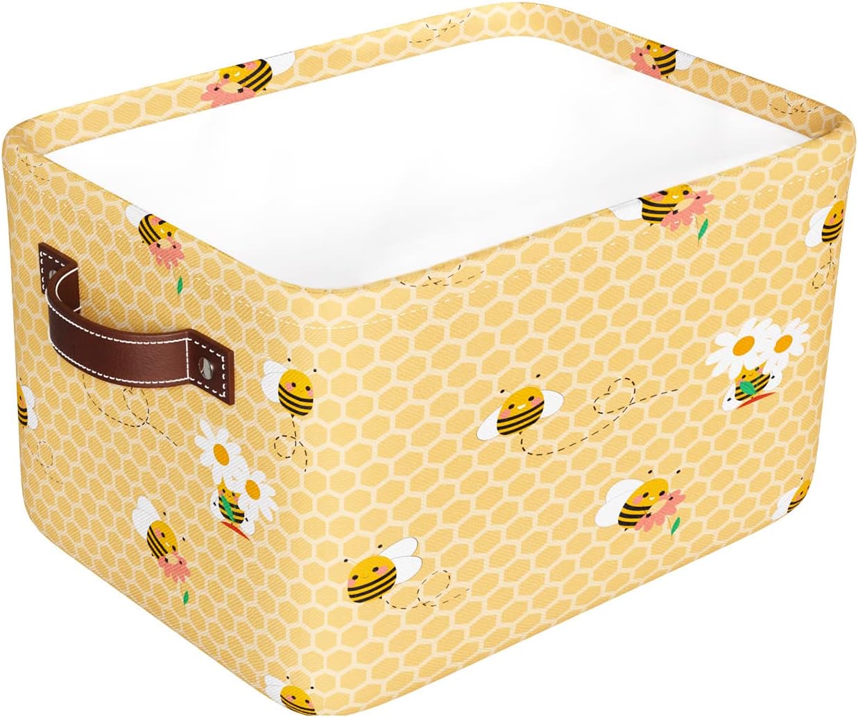 Amazon.com: Qumstemily Yellow Bee Storage Bins for Shelves, Cute Animal ...