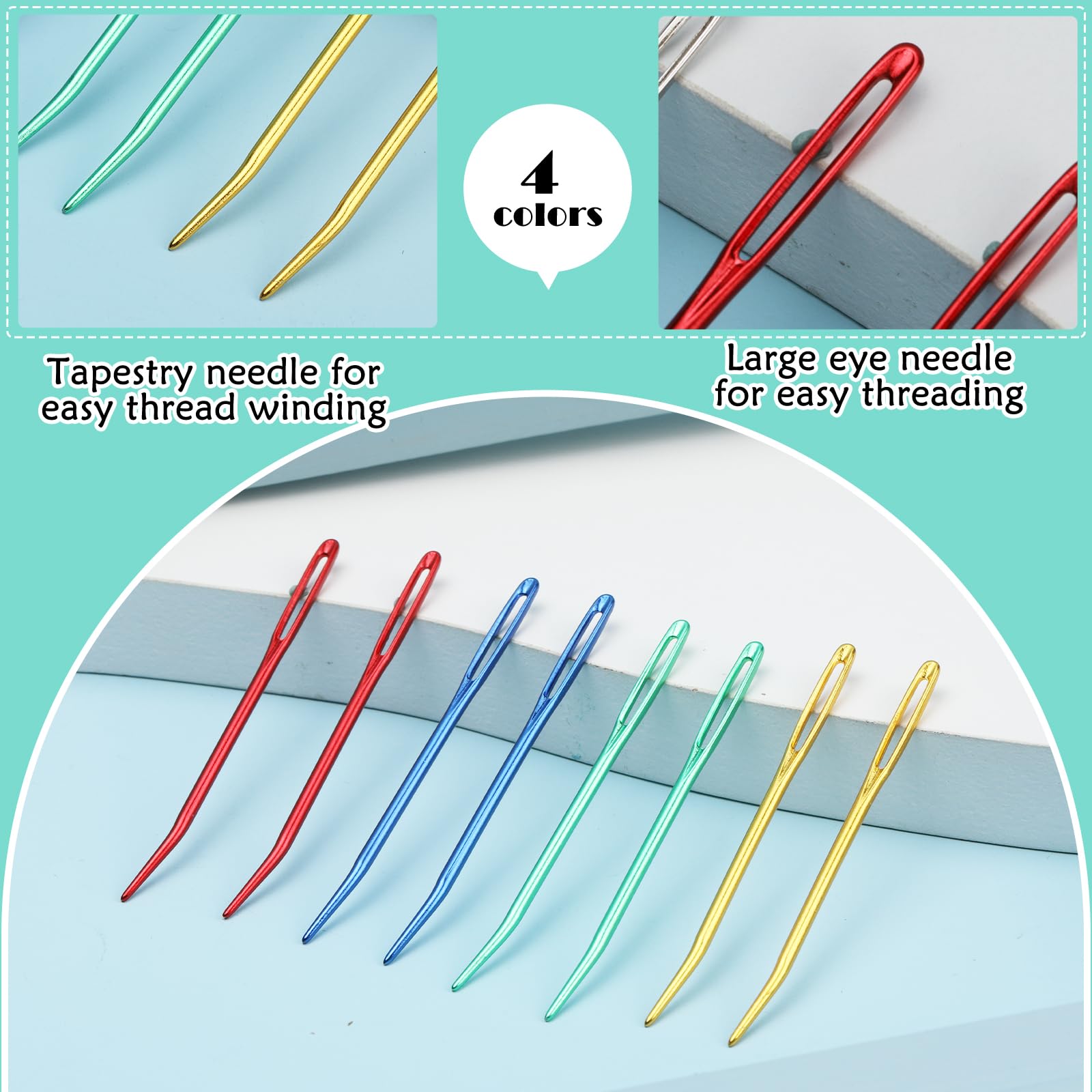 Stitch Holder 9 Pieces Cable s, Aluminum Mixed Cable Color Needles With ...