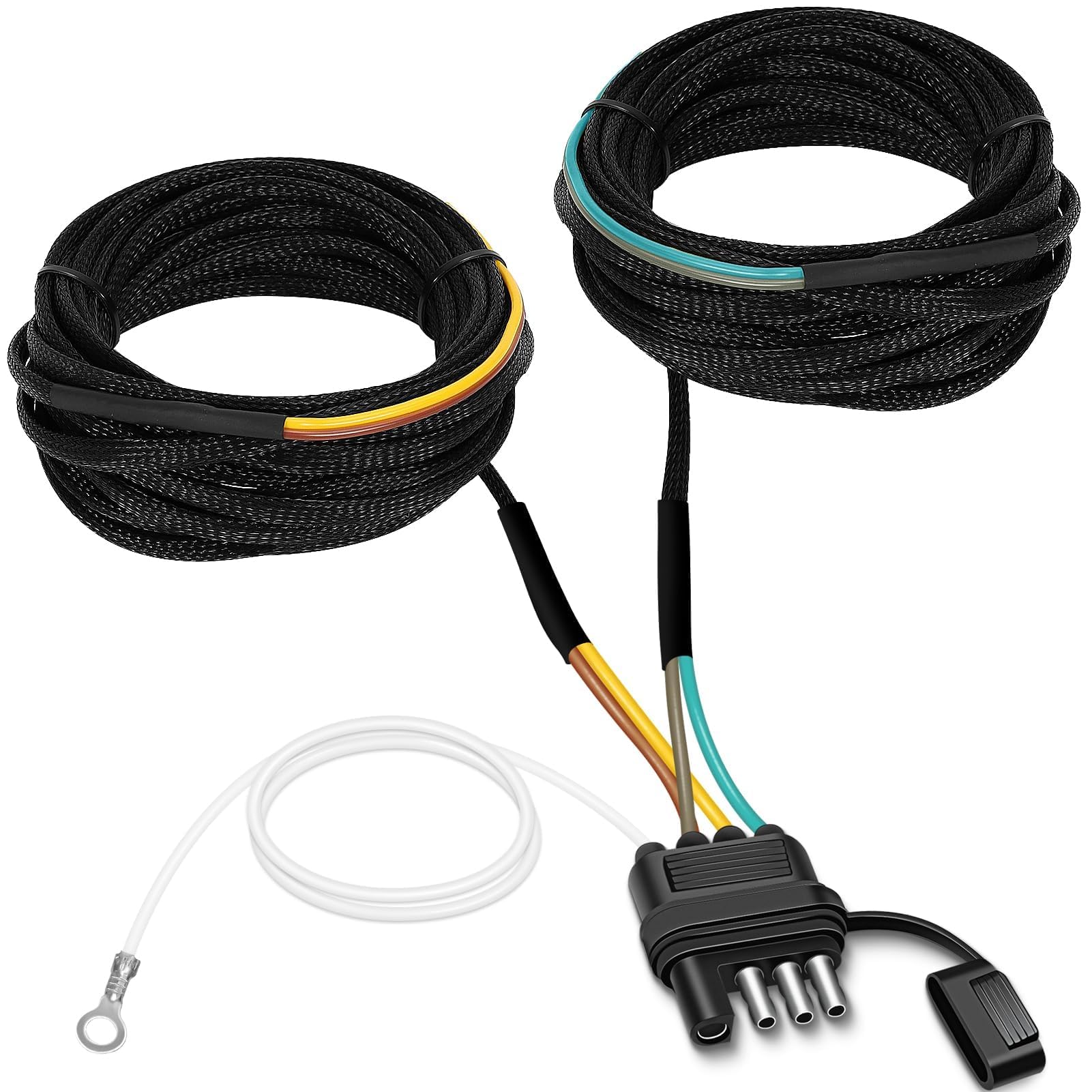 Amazon.com: TTQ 22FT 4 Pin 5 Wire Trailer Wiring Harness,Trailer Light ...