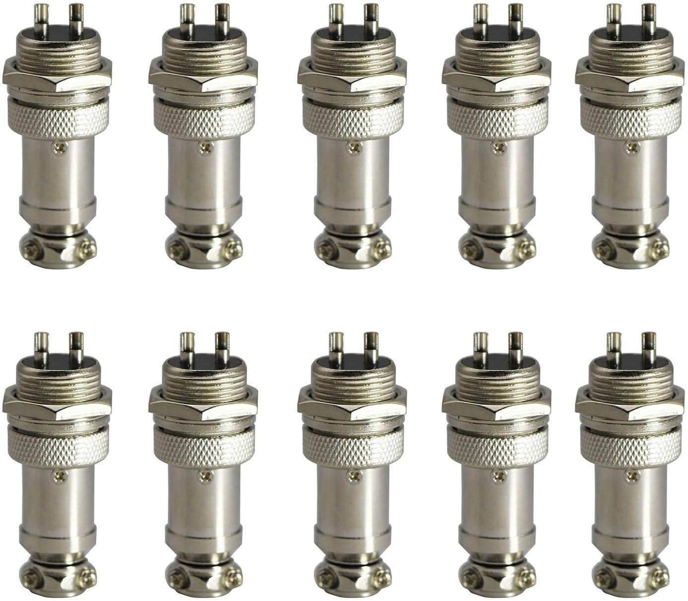 Amazon.com: 10 Pairs 16mm Thread 2 Pins Male Female Panel Metal ...