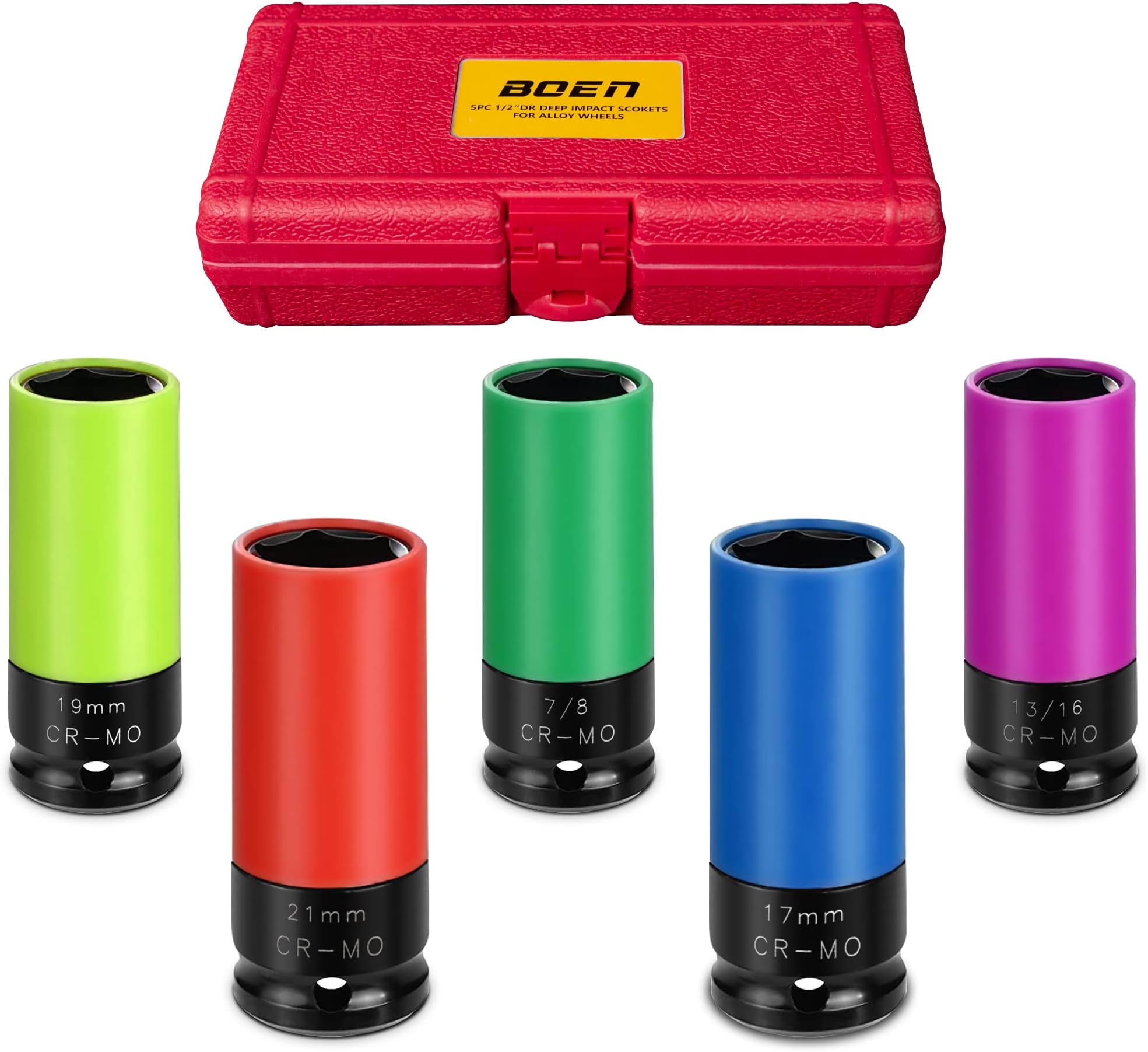 SUNEX TOOLS 2611 1/2-Inch Drive Extra Thin Wall Deep Impact Socket Set ...