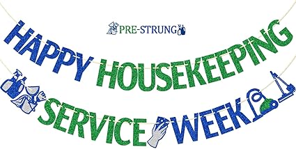 Amazon.com: FOZEE Happy Housekeeping Service Week Banner, Housekeeping ...