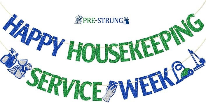 Amazon.com: FOZEE Happy Housekeeping Service Week Banner, Housekeeping ...