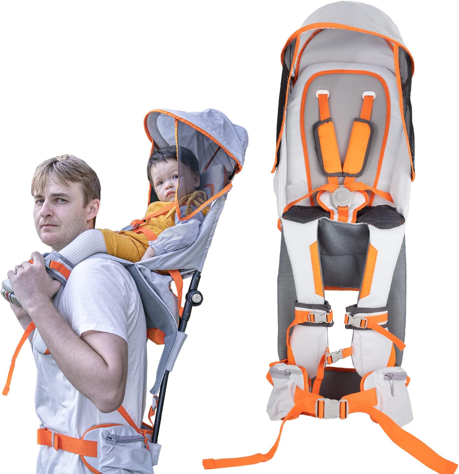 Amazon.com : ClevrPlus Deluxe Adjustable Baby Carrier Outdoor Light ...