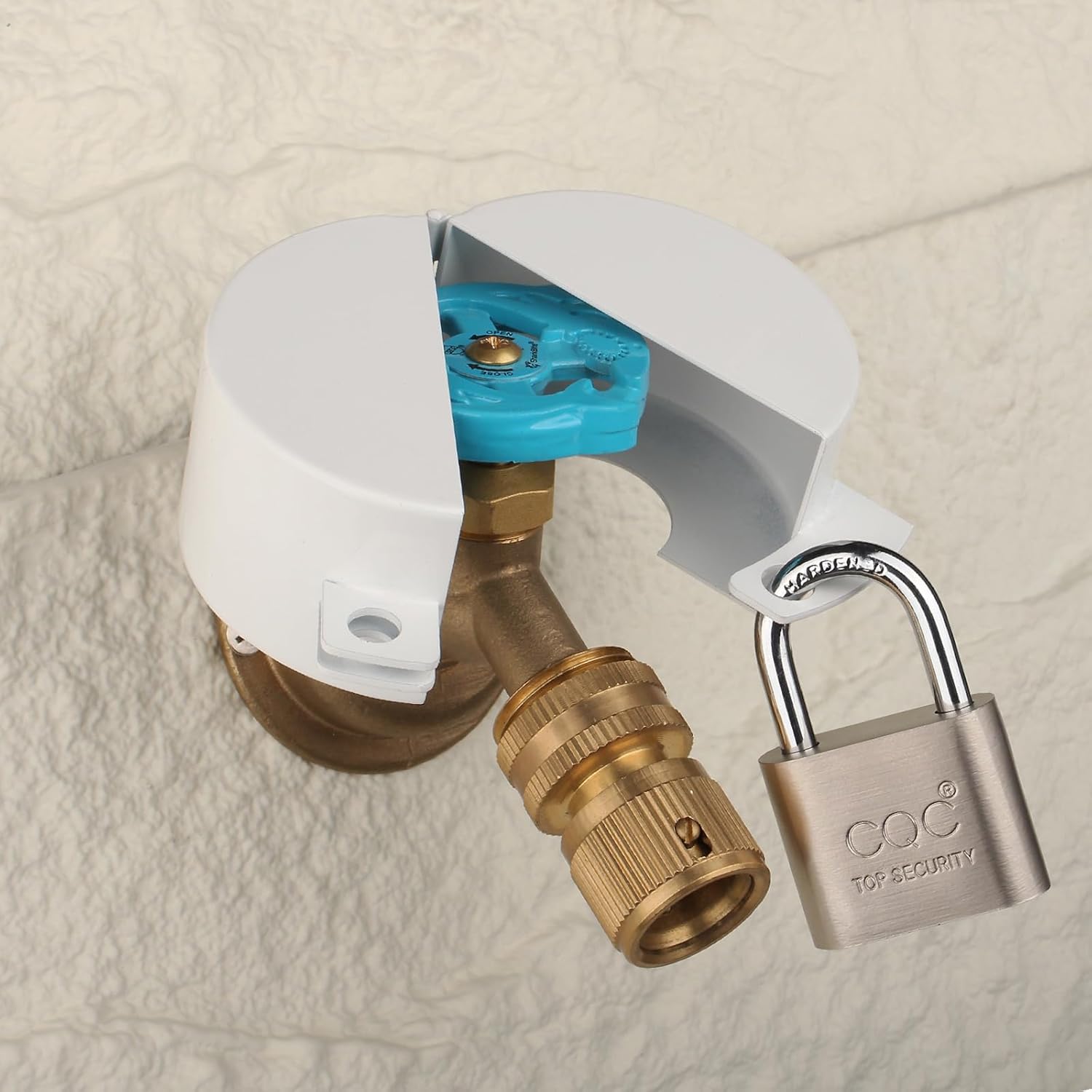 Amazon.com: Faucet Valve Lock-Metallic White(with Padlock) Tap Lock ...