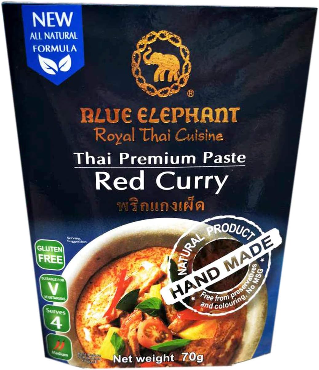 Amazon.com : Blue Elephant royal thai cuisine Red Curry Paste 70 G ...