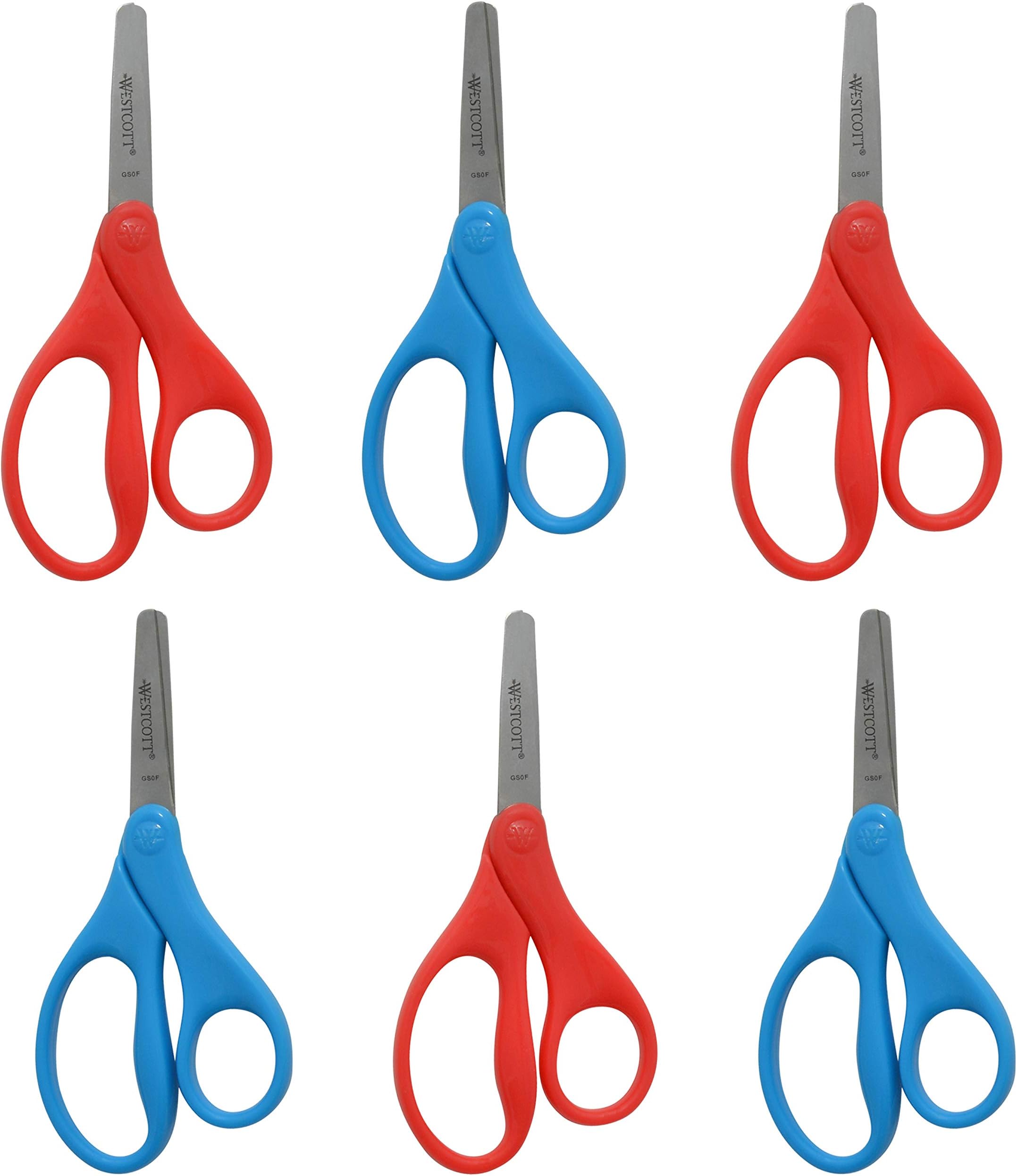 Amazon.com : Westcott Kids Safety Scissors, 5 1/2-Inch, Blunt, Colors ...