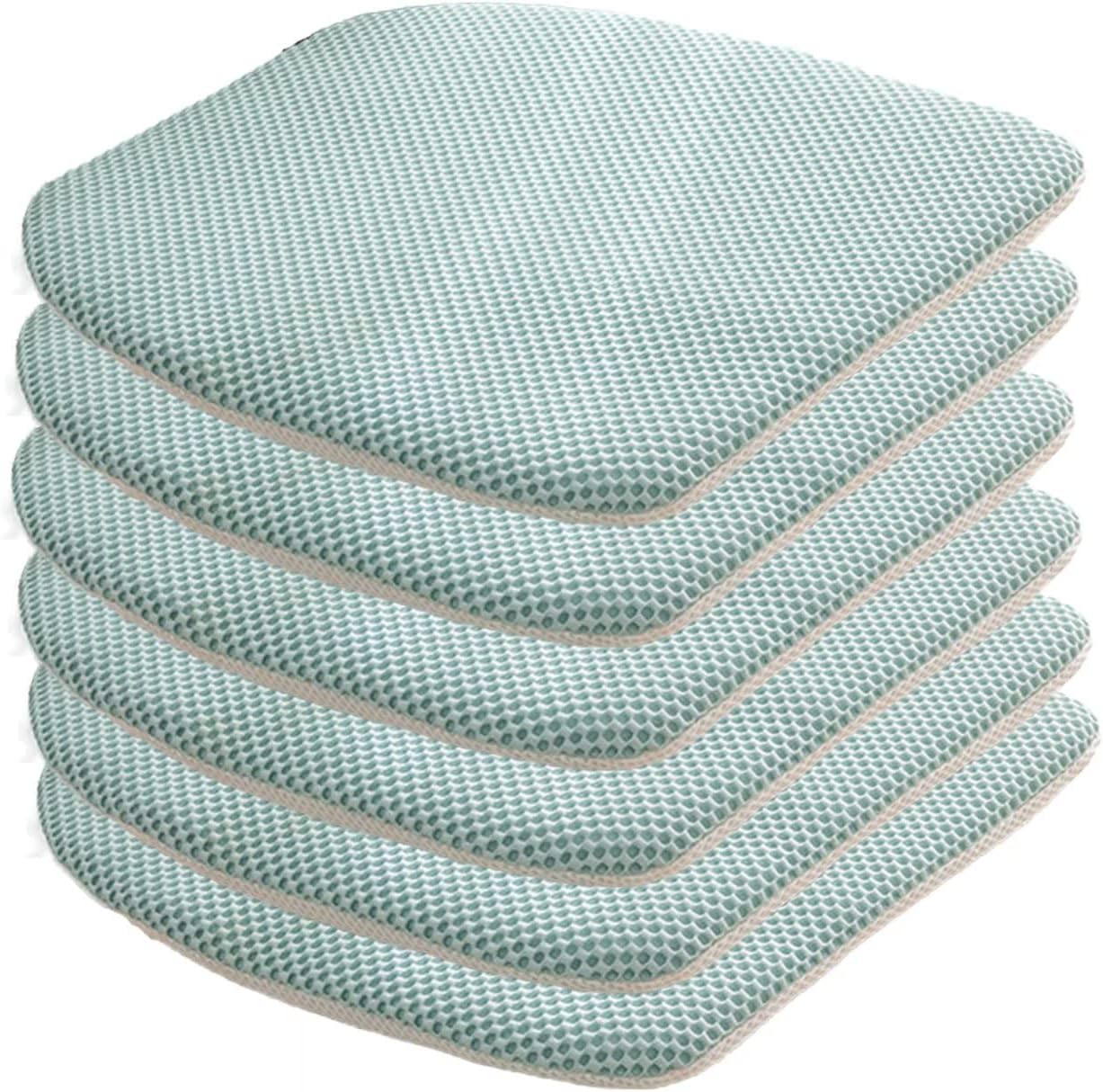Amazon.com: Non Skid Chair Cushions without Ties for Dining Chairs 6 ...