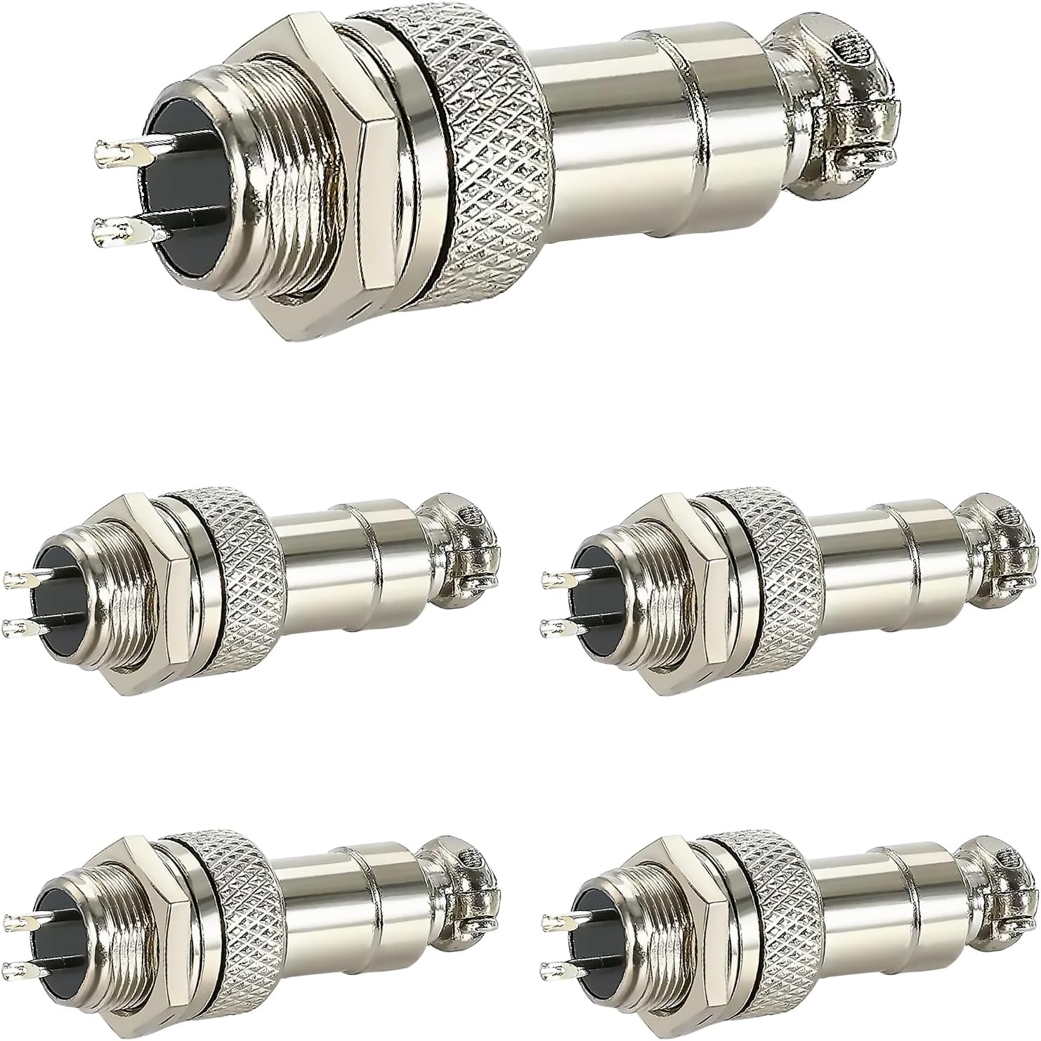 Amazon.com: 5 Sets GX12 2/3/4/5/6/7 Pins Aviation Connector Panel Mount ...