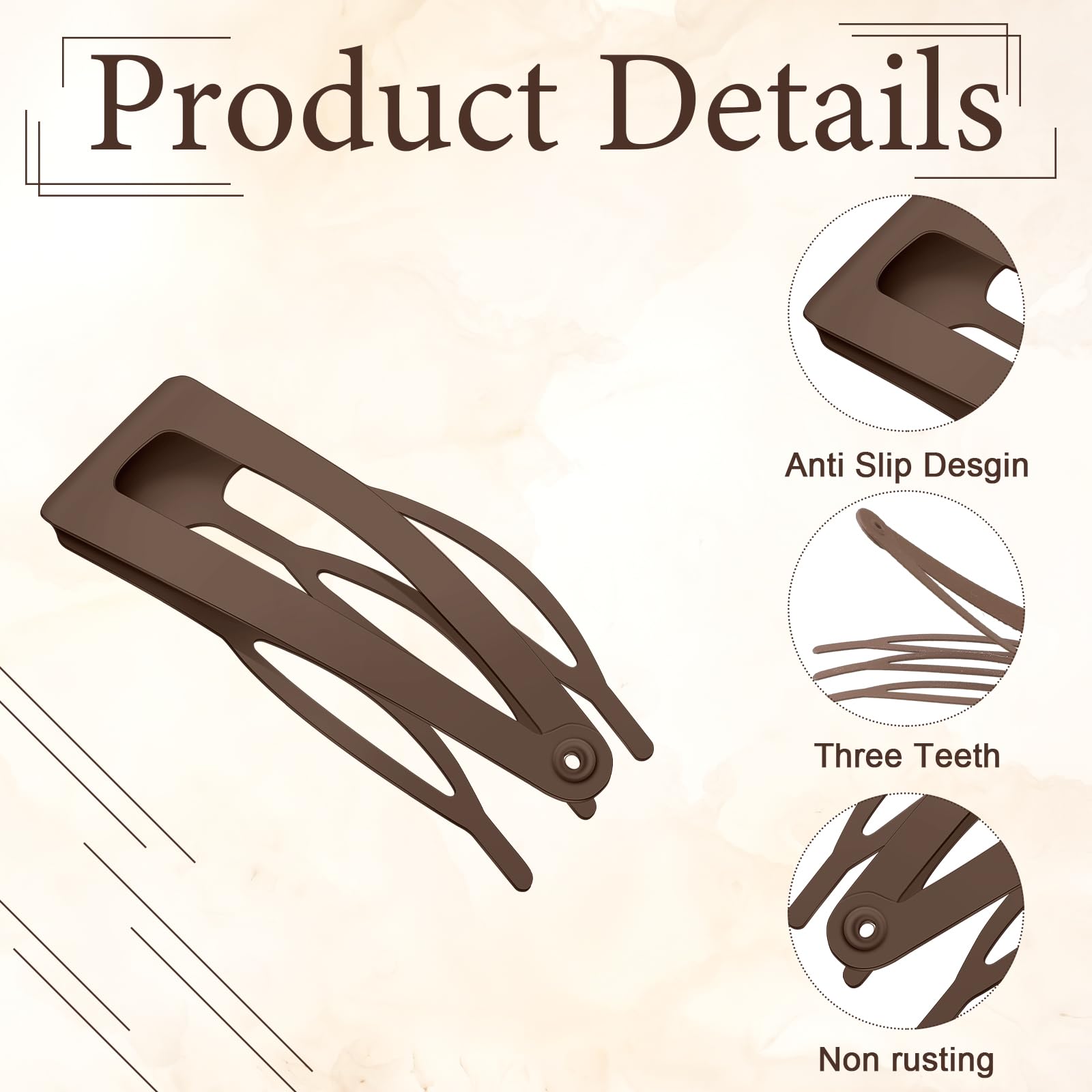 Snapklik.com : Chinco 24 Pieces Double Grip Hair Clips Metal Snap Hair ...
