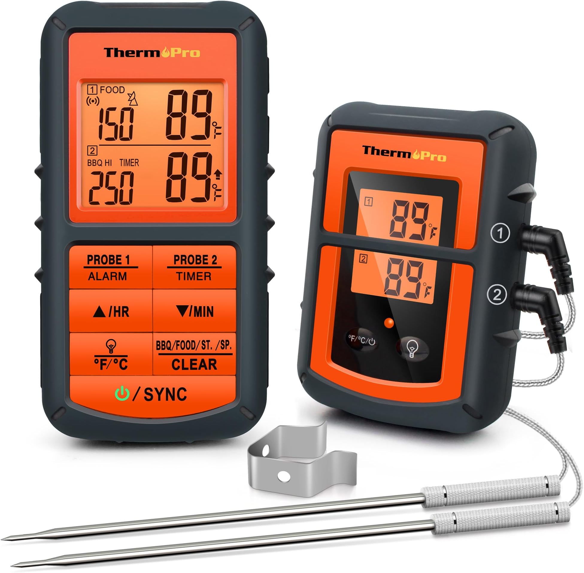 Amazon.com: ThermoPro TP829 1000ft Wireless Meat Thermometer Digital ...