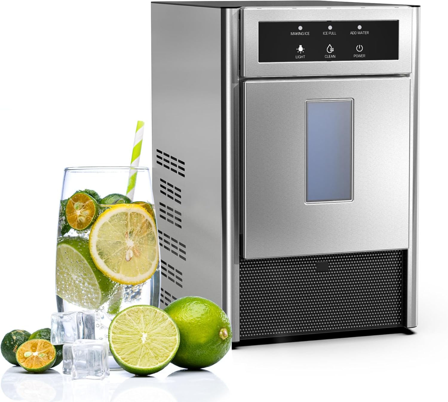 Amazon.com: Zyerch Nugget Ice Maker, 44Lbs/24H Countertop Ice Makers ...