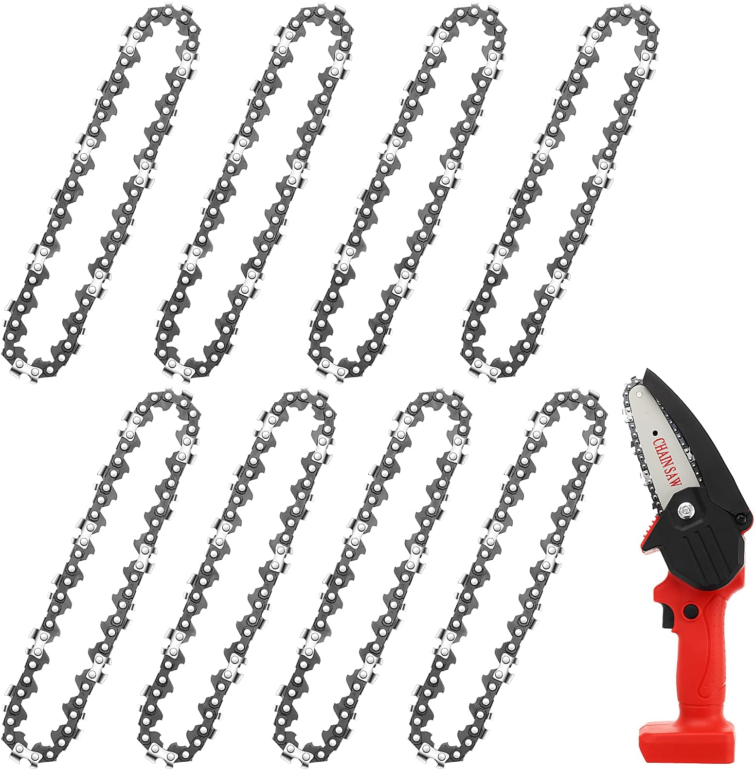 Amazon.com: [ 4 Pcs ] 4 Inch Mini Chainsaw Chain 1/4LP .043 4'' 28E, 4 ...