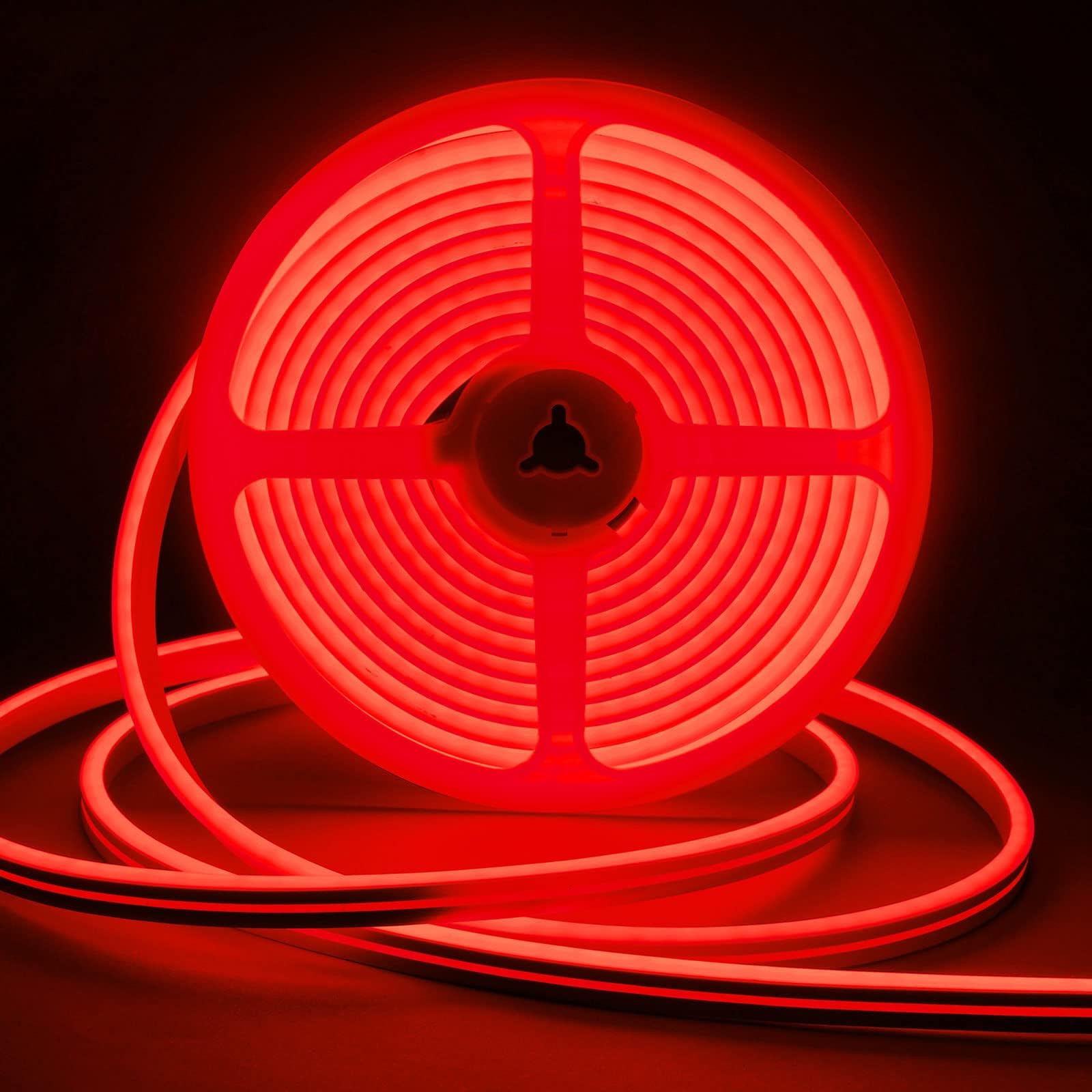 CHACOKO Ruban LED Néon 600 LEDs Rouge, Étanche IP65 12V Neon Bande LED ...