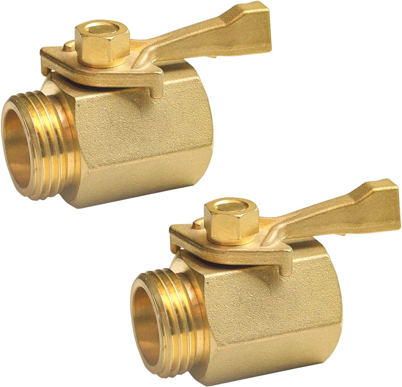 Amazon.com: HYDRO MASTER Heavy Duty 3/4" Brass Shut Off Valve with ...