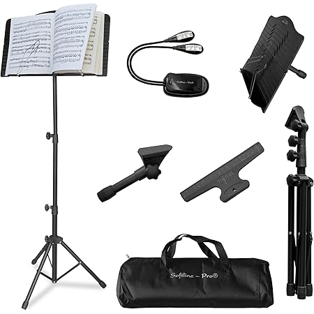 Techtest Music Stand for Notes Height & Angle Adjustable Orchestral ...