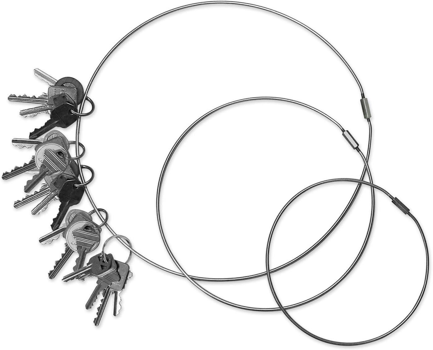 Lucky Line Threaded Locking Key Rings 6″, (79605), Silver – BigaMart