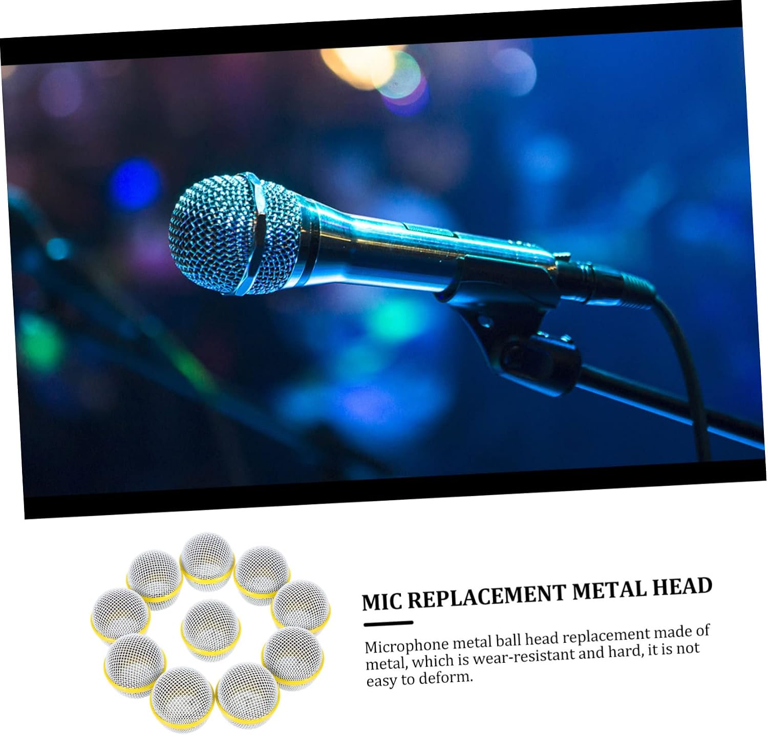 ERINGOGO 40 pcs microphone head microphone grille handheld mic covers ...