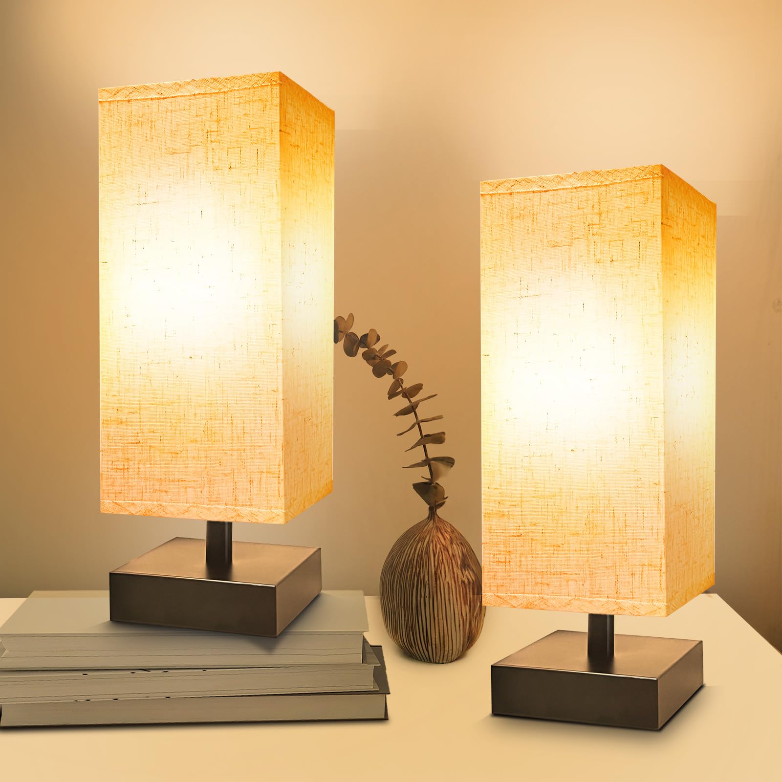 Square Lantern Table Lamp 14 Inch European Retro Simple Square Table