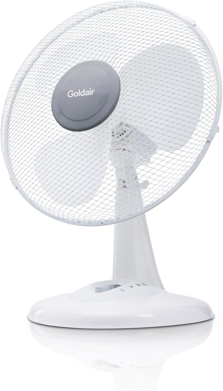 Goldair Desk Fan, White/Grey, 30 cm: Desk Fans: Amazon.com.au