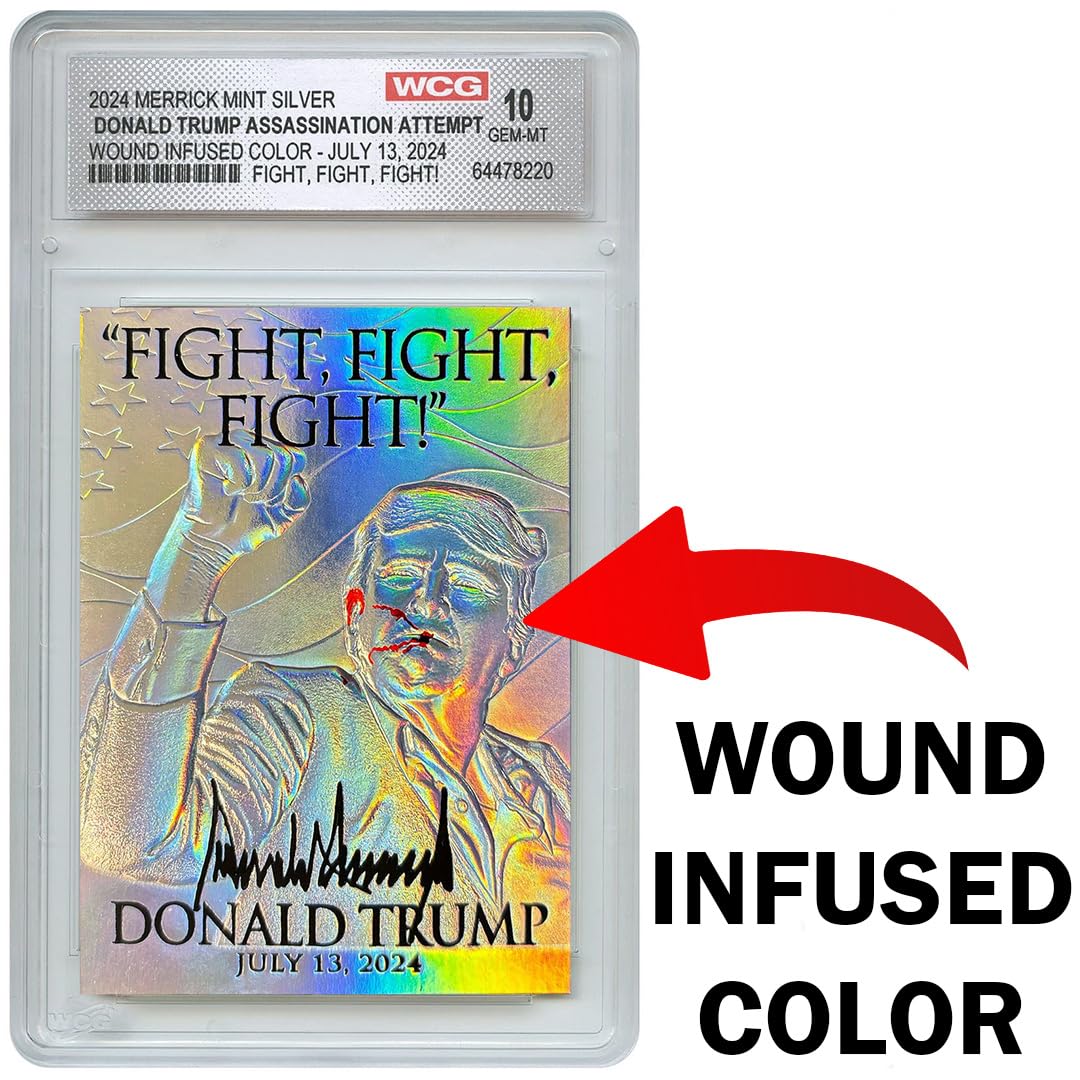 Amazon.com: Silver Trump Fight Trading Card (with Unique Wound Infused ...