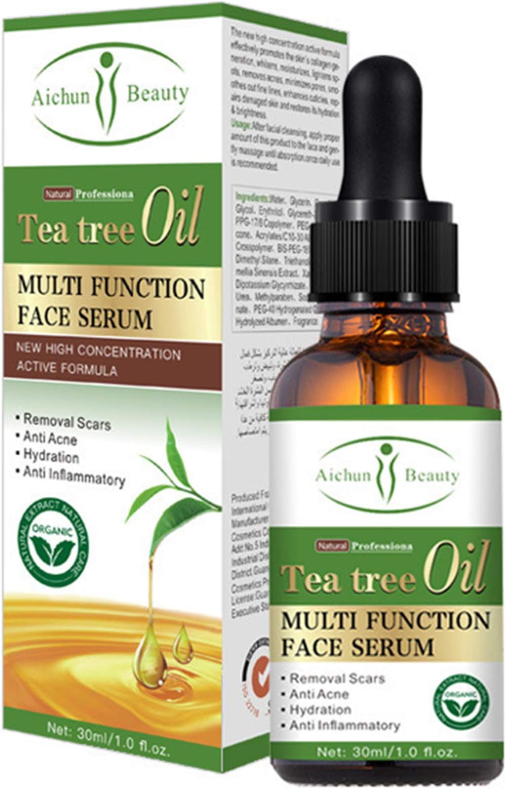 Amazon.com: AICHUN BEAUTY Argan Castor Jojoba Tea Tree Oil Multi ...