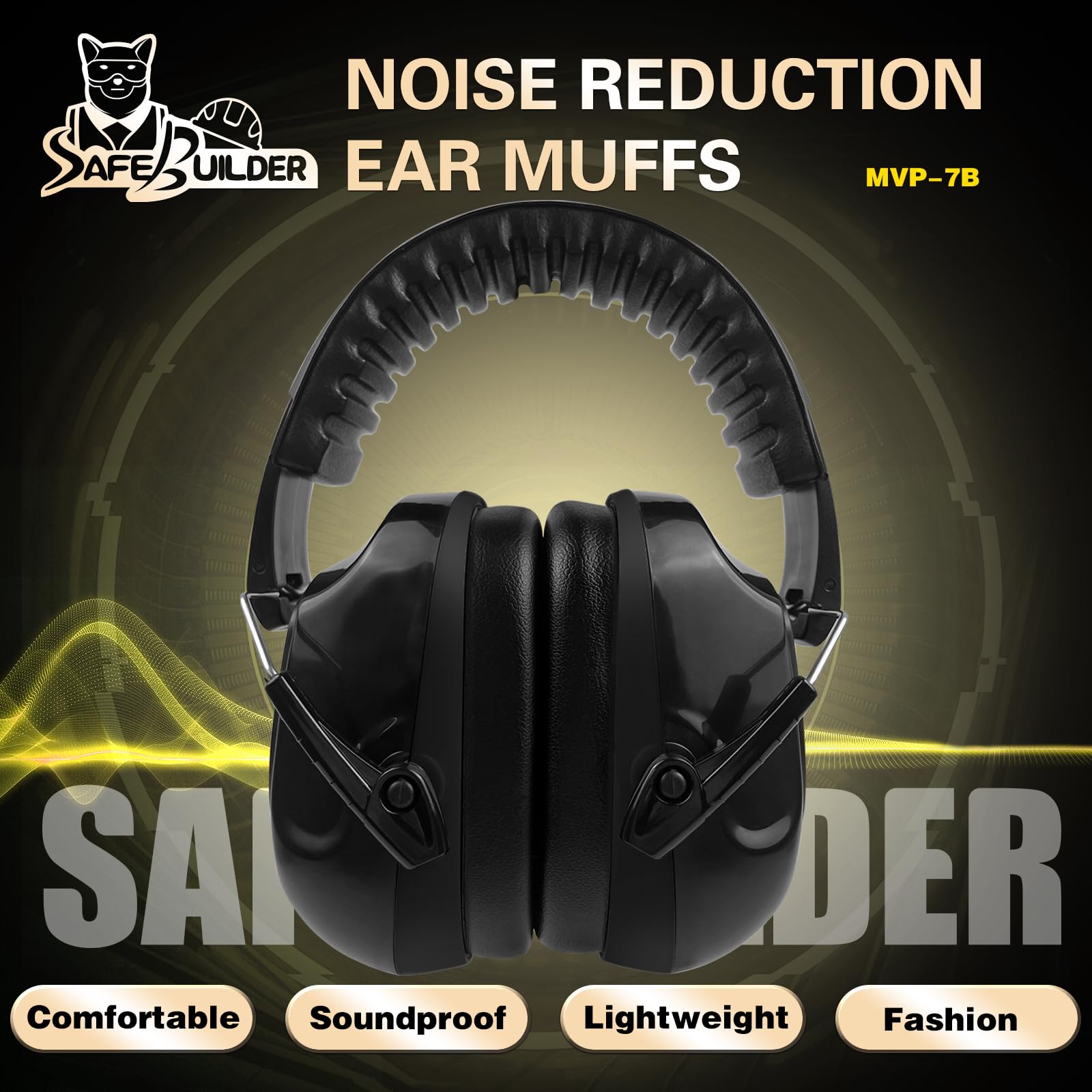 Snapklik.com : SAFEBUILDER Safety Ear Muffs SNR 33dB Noise Reduction ...