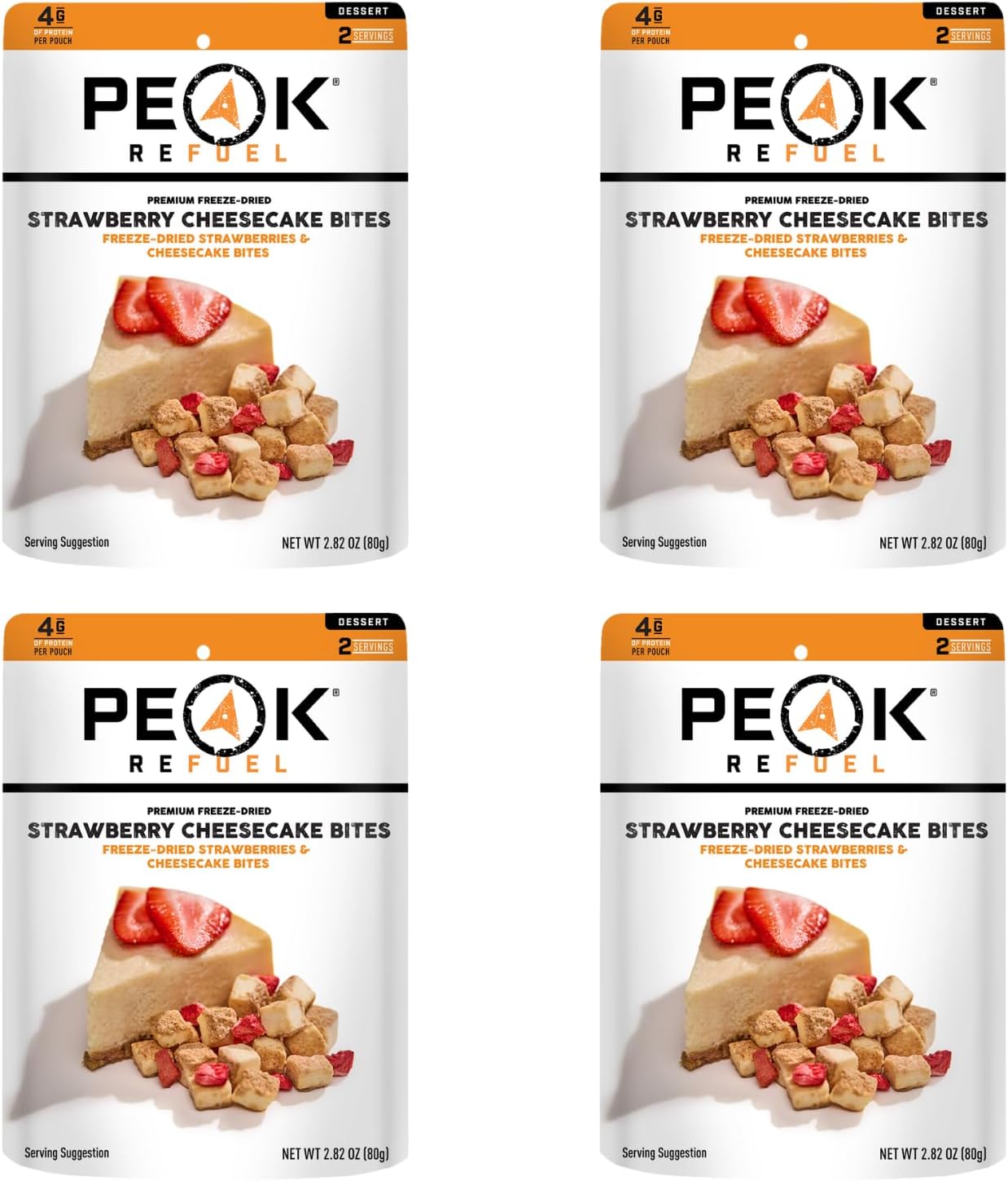 Amazon.com: Peak Refuel Strawberry Cheesecake Bites 4-Pack | Freeze ...