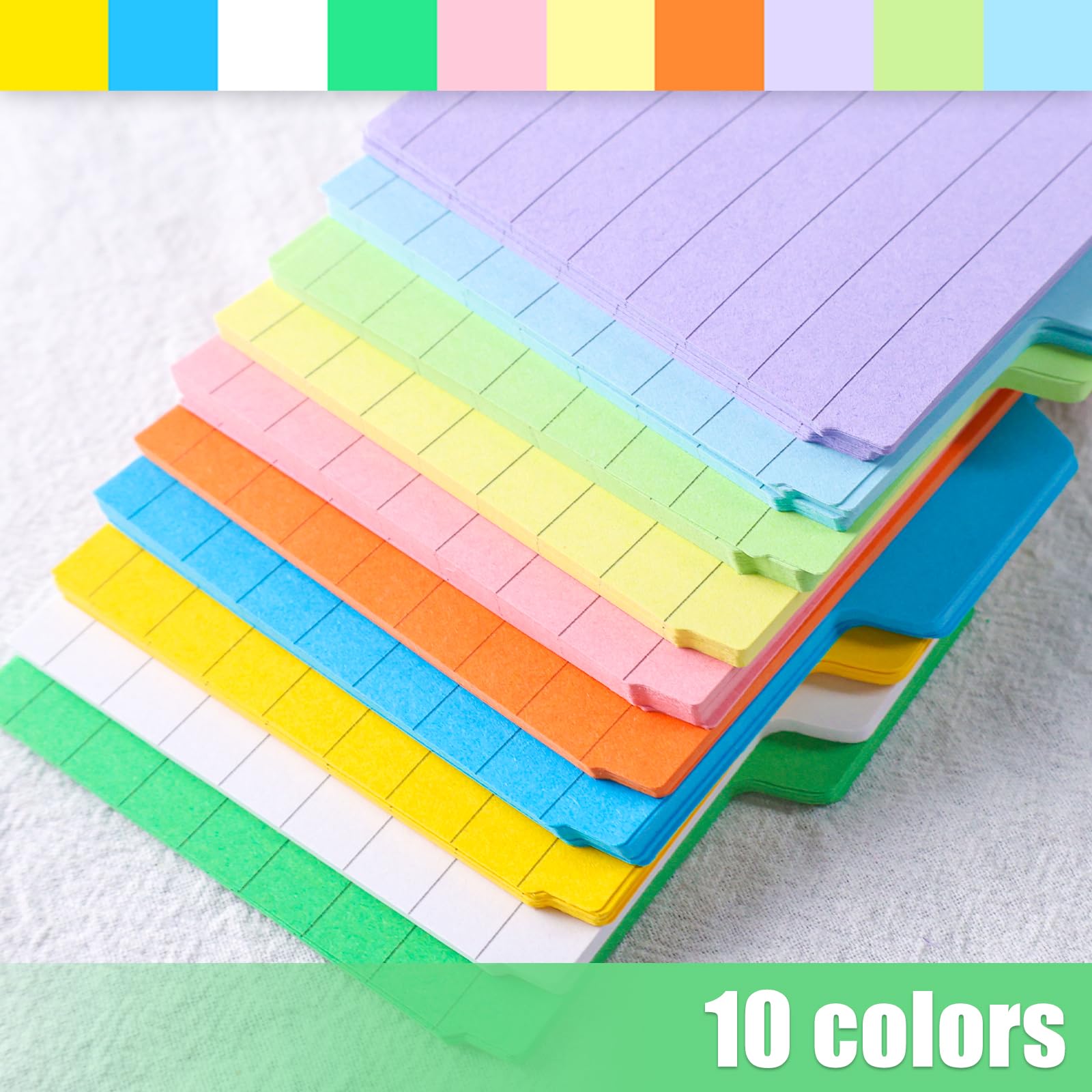 Snapklik.com : HEYPLACE 400PCS Tabbed Index Cards, Ruled Index Cards ...