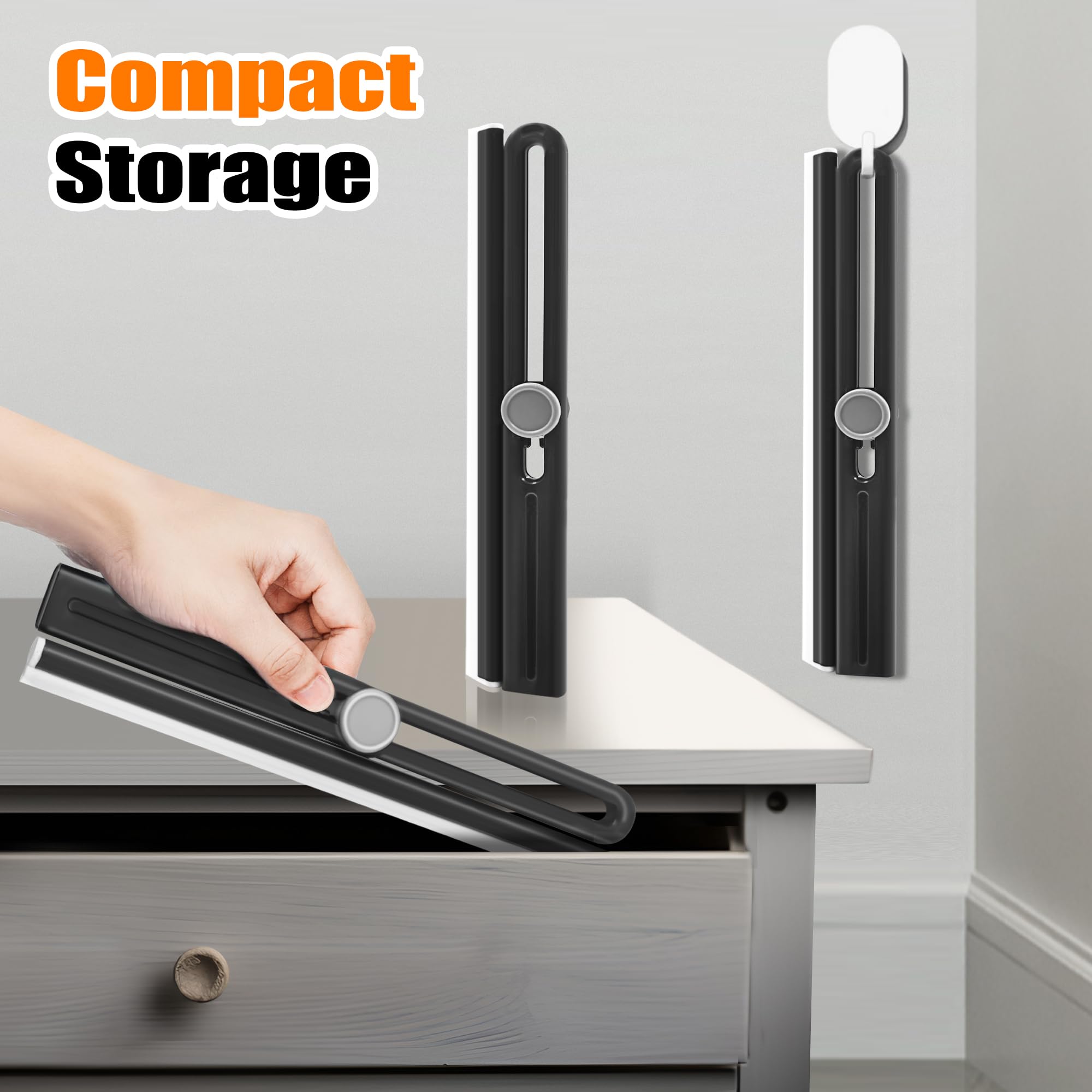 Snapklik.com : Shower Squeegee 2 Packs For Glass Doors, All-Purpose 360 ...