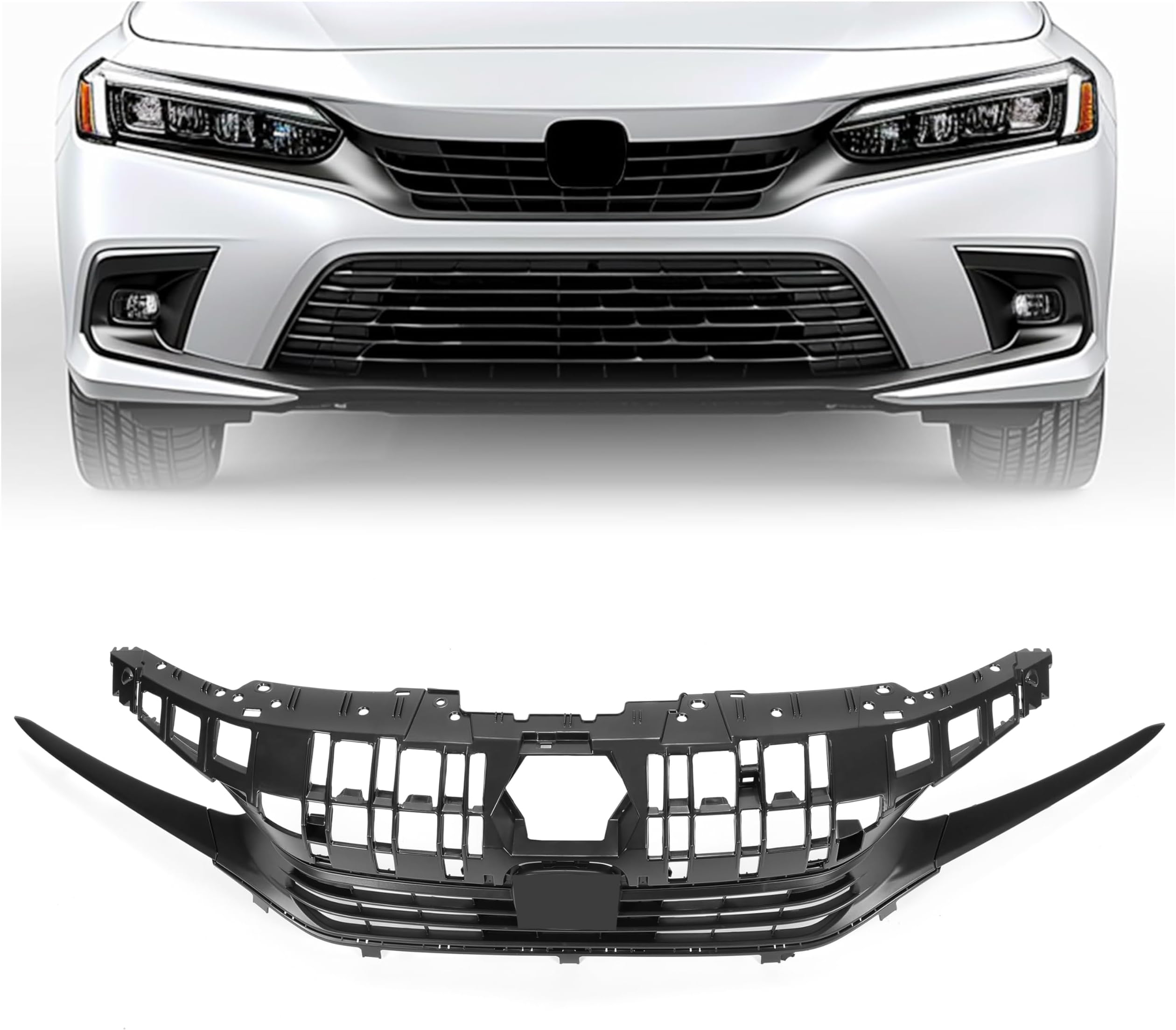 Amazon.com: HECASA Front Grille Reinforcement Compatible with 2015-2023 ...