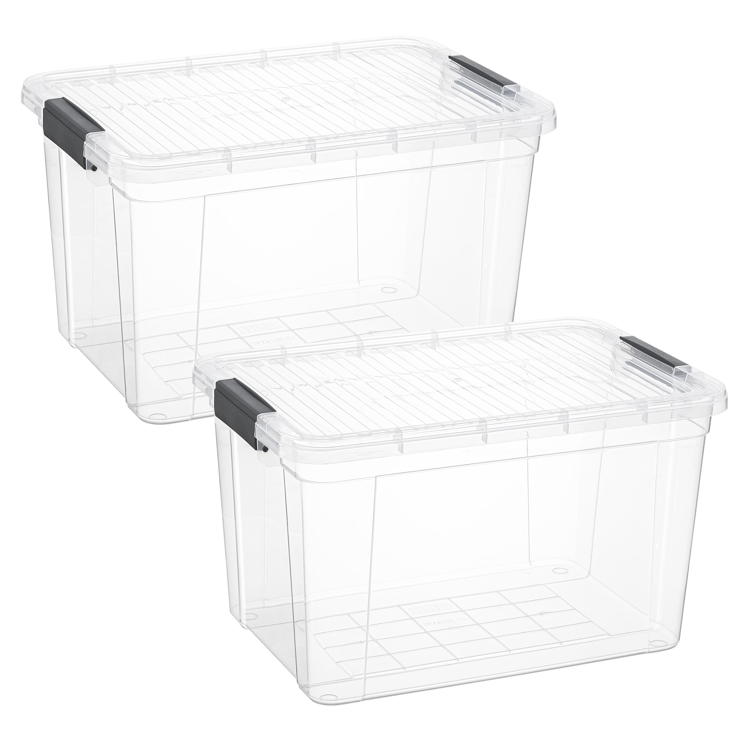 Amazon.com - Superio Clear Storage Boxes with Lids, 26.5 Quart Plastic ...