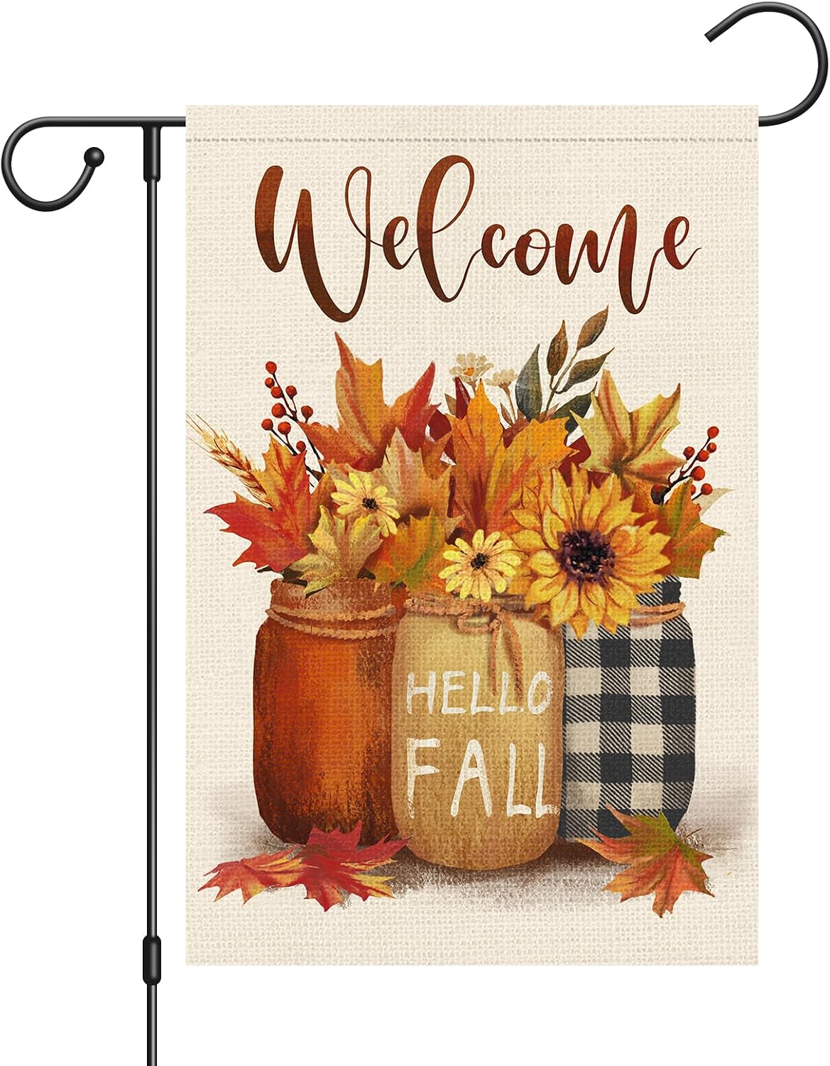 Amazon.com : Louise Maelys Fall Floral Garden Flag 12x18 Double Sided ...