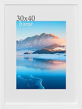 30 x 40 cm Frame, White Wooden 12 x16 inch Picture Frame, 30x40 cm ...