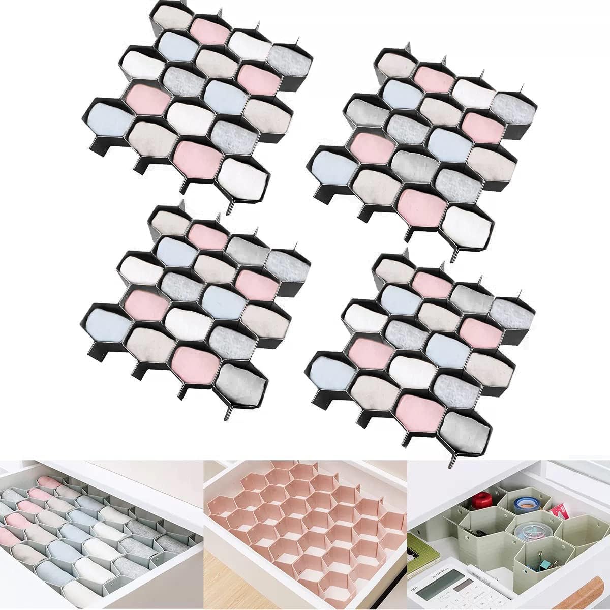 Amazon.com: Dalanpa Drawer Divider Organizer Drawer Separator Honeycomb ...