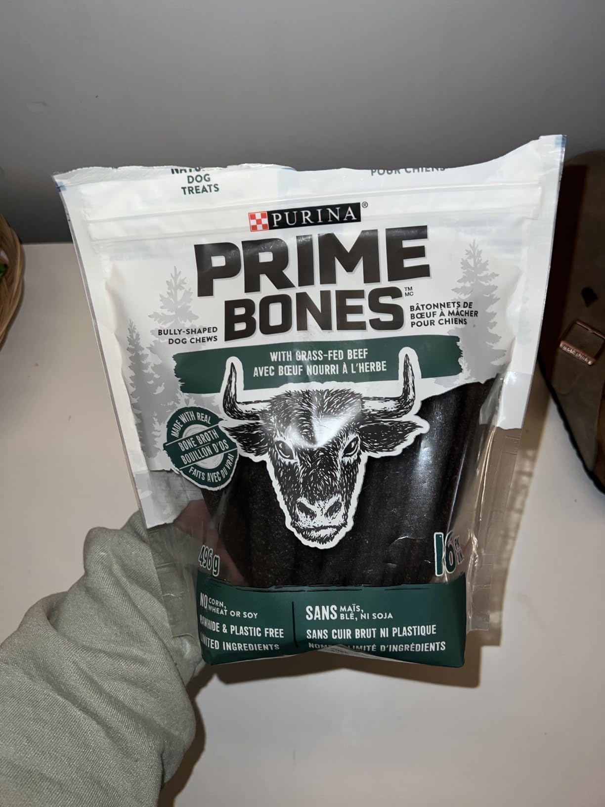 PRIME Bones Dog Treats, Grass-Fed Beef - 496 g Pouch (1 Pack) : Amazon ...