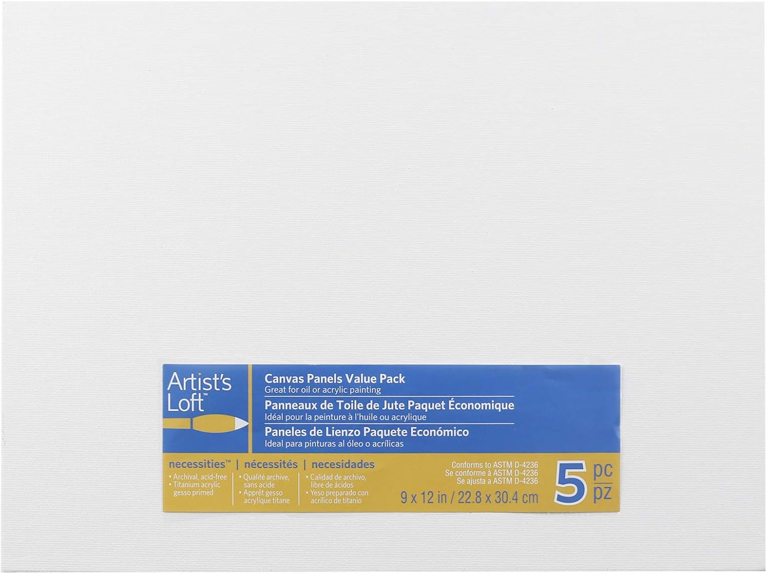 5 Count 9 x 12 Canvas Panels by Artist’s Loft – BigaMart
