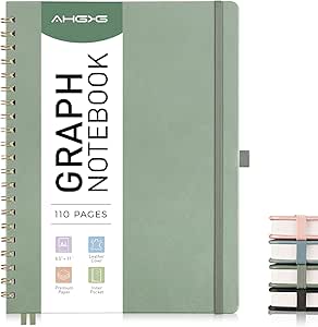AHGXG Graph Paper Notebook - Spiral Notebook 8.5" x 11", A4 Large ...