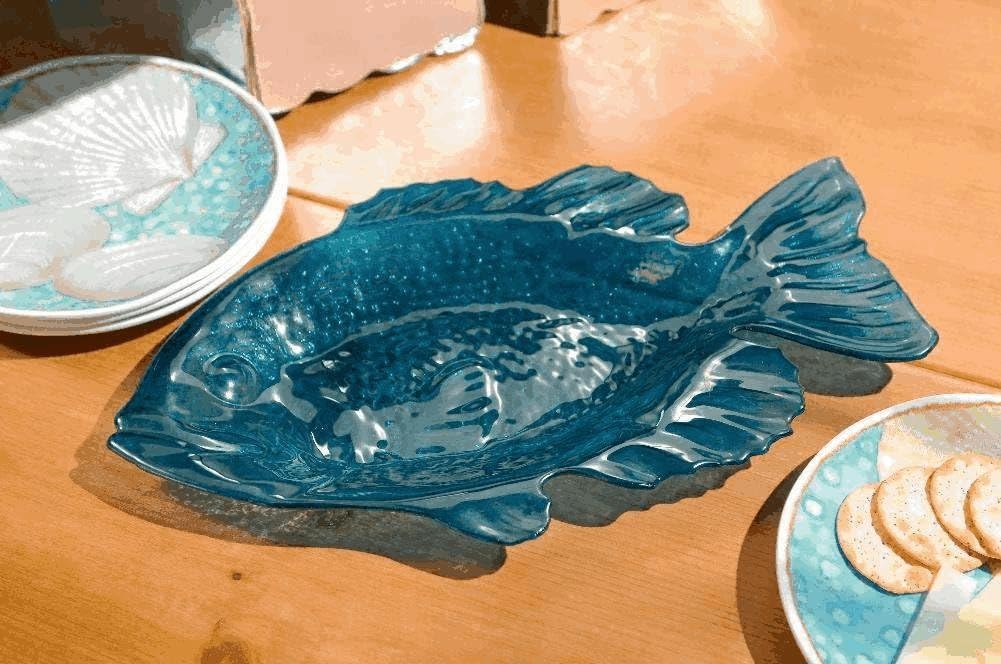 Amazon.com: Glass Fish Plate: Home & Kitchen