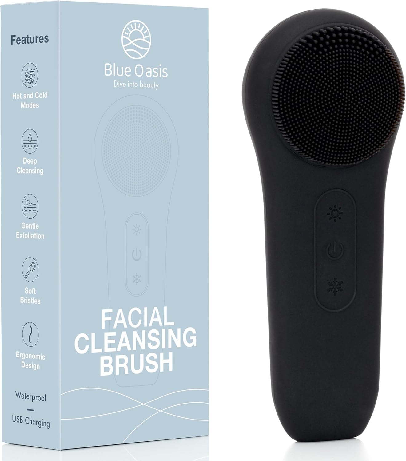 Amazon.com: Facial Cleansing Brush, Rechargeable Electric Face Scrubber ...