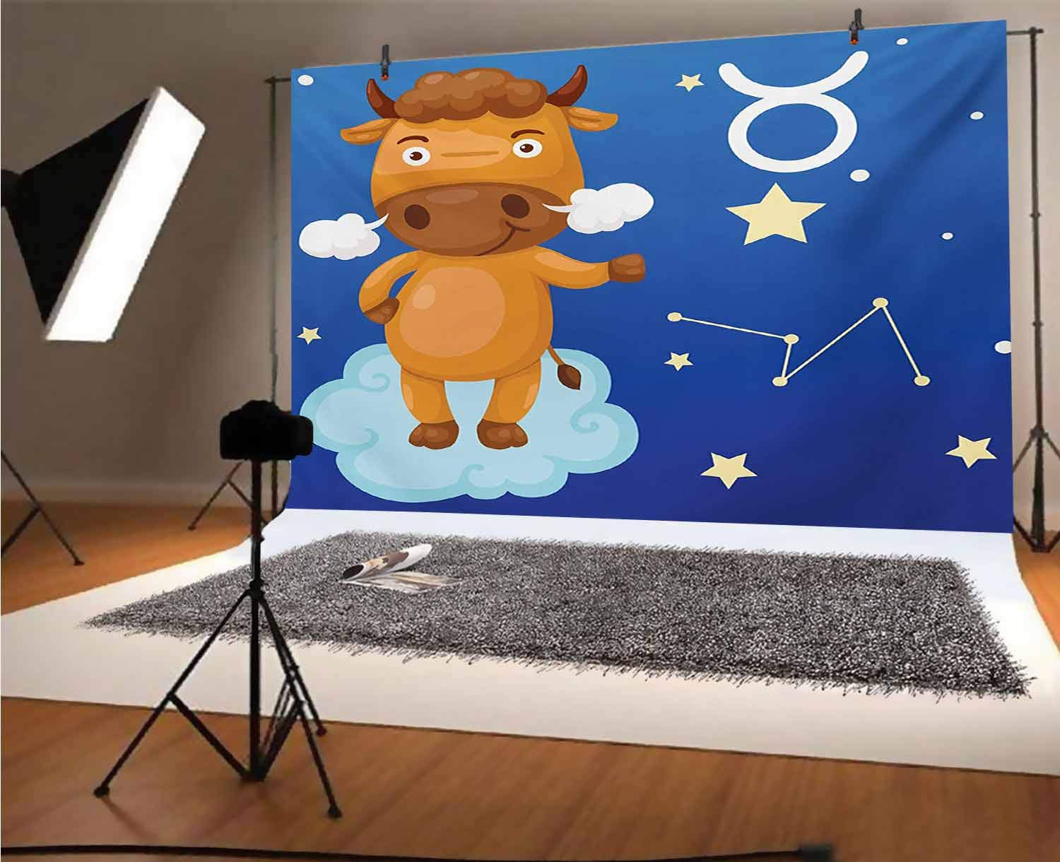 Zodiac Taurus 10x6 5 Ft Vinyl Photography Background Backdrops Cartoon ...
