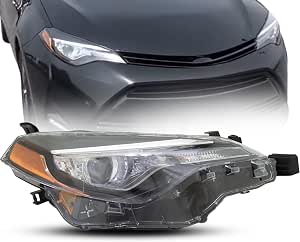 Amazon.com: Headlight Assembly Replacement For Toyota 2017 2018 2019 ...