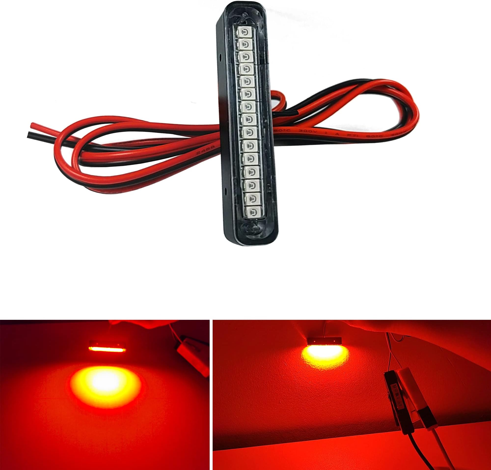 Amazon.com: UWDESY 1Pcs 15 Red Leds Led License Plate Light,Motorcycle ...