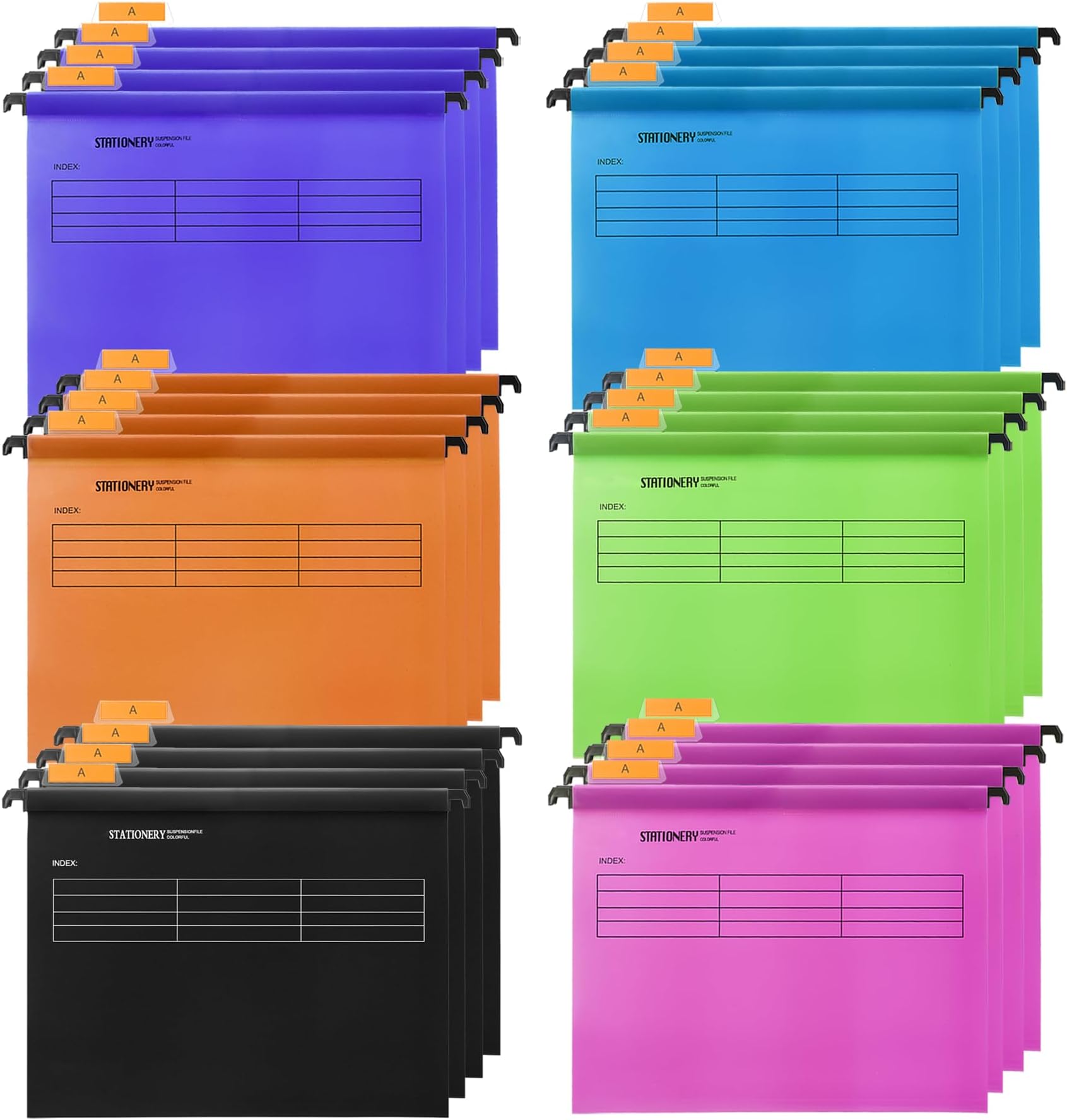 Toowood 20PCS A4 Suspension Files, PP Material Hanging Clip Fast Labor ...