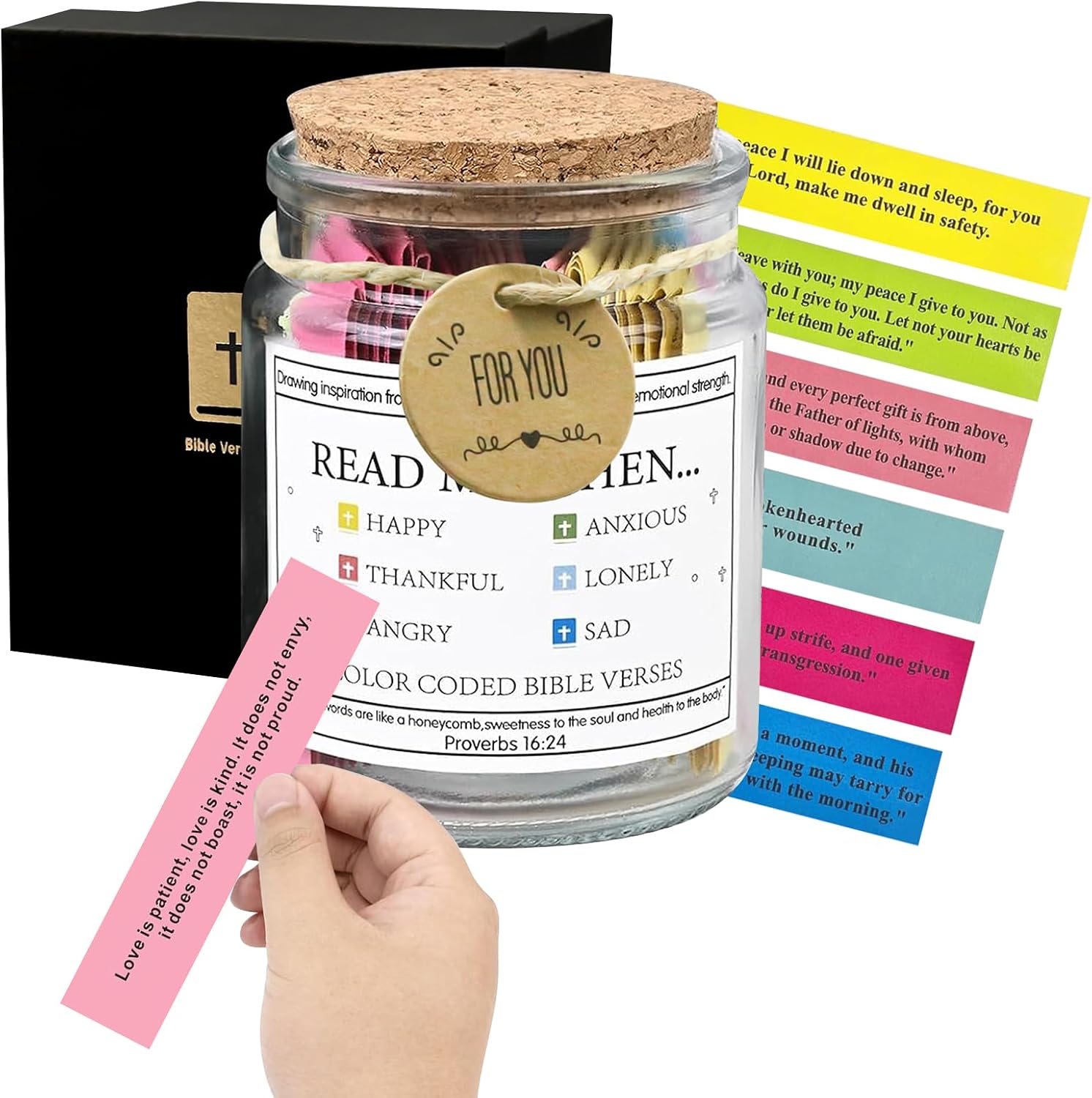 The Hope Bible Verse Jar - Read Me When Scriptures, 90 Coloring Verses ...