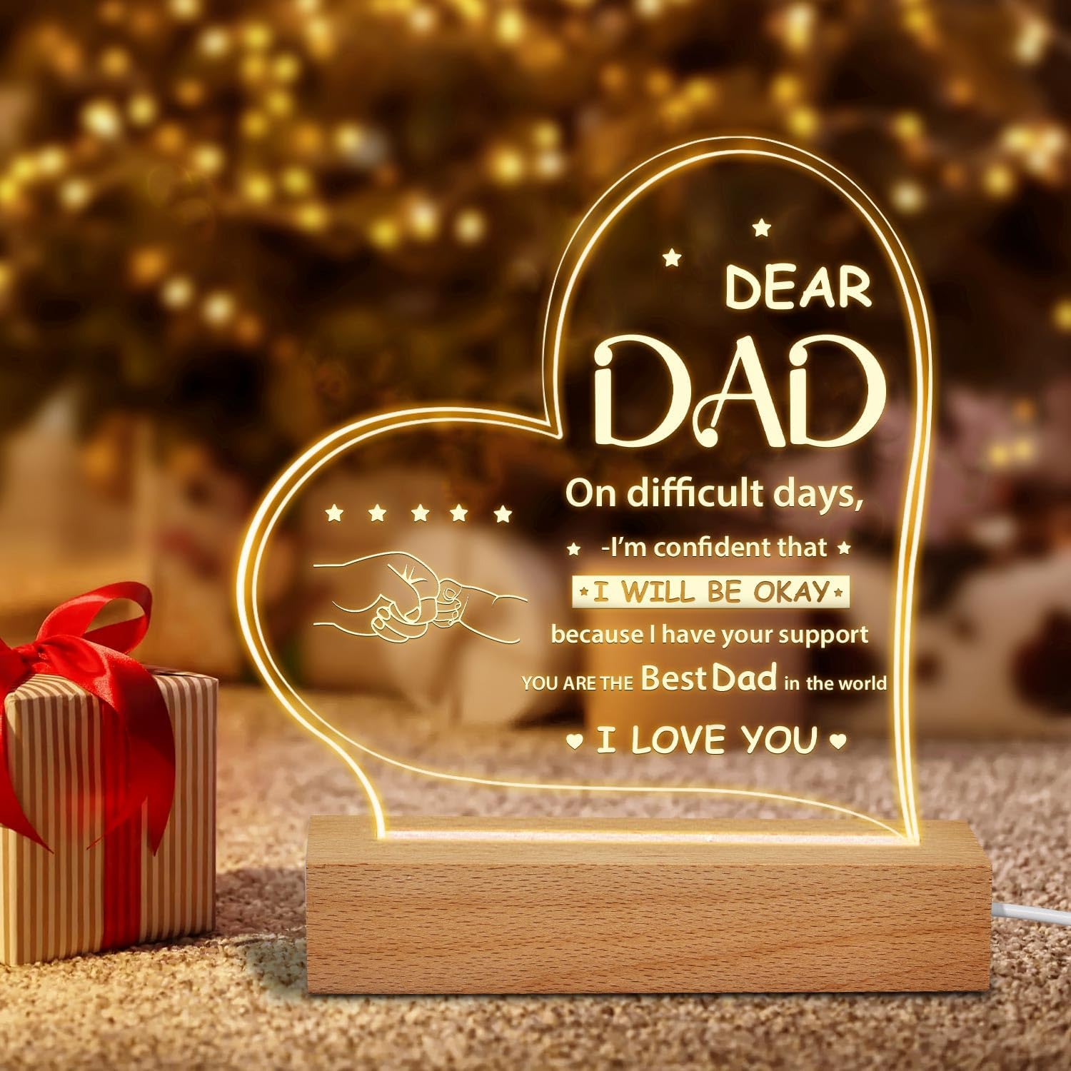 WIYVYIN Gifts for Dad - Dad Birthday Gifts, Dad Gifts with Warm Words ...