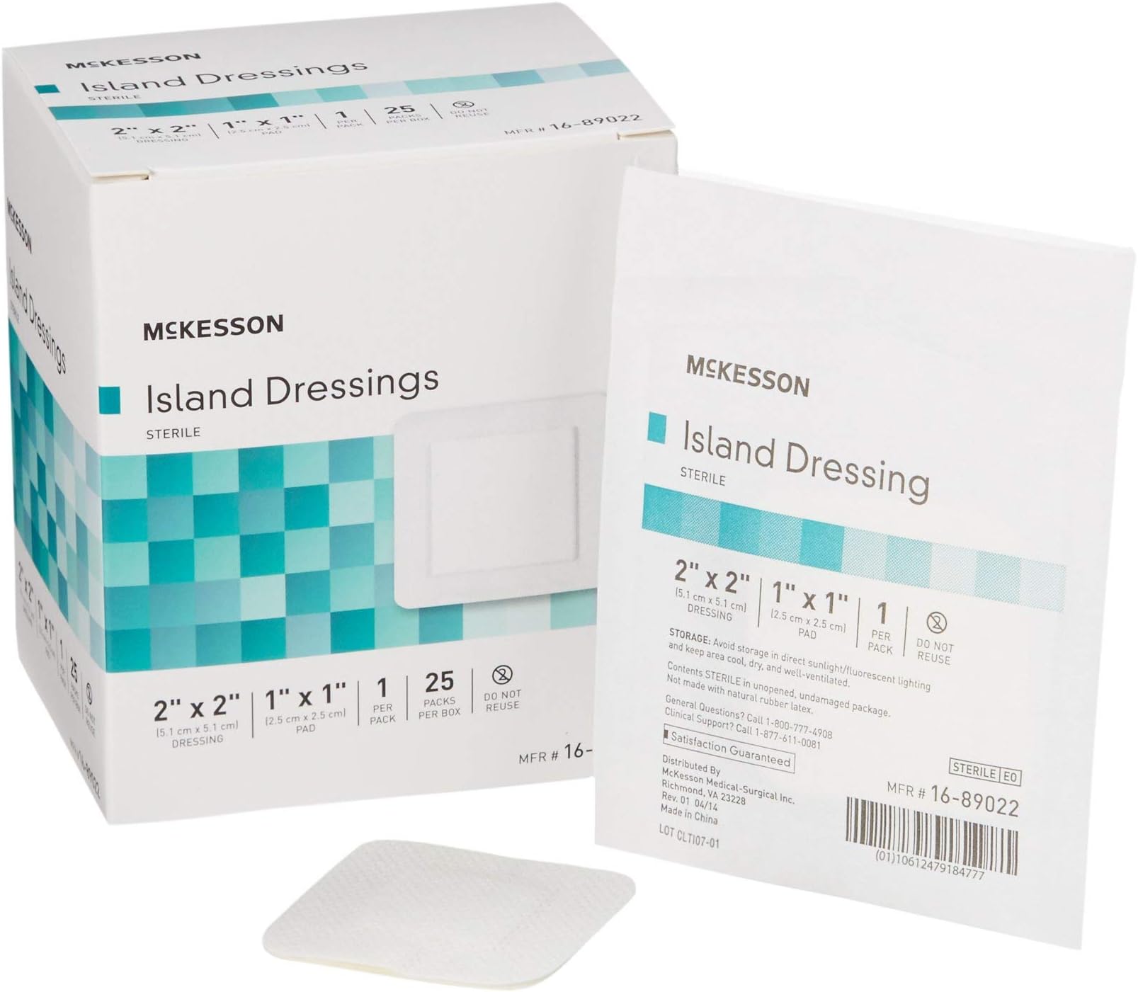 Amazon.com: McKesson Island Dressings, Sterile, Dimension 2 in x 2 in ...